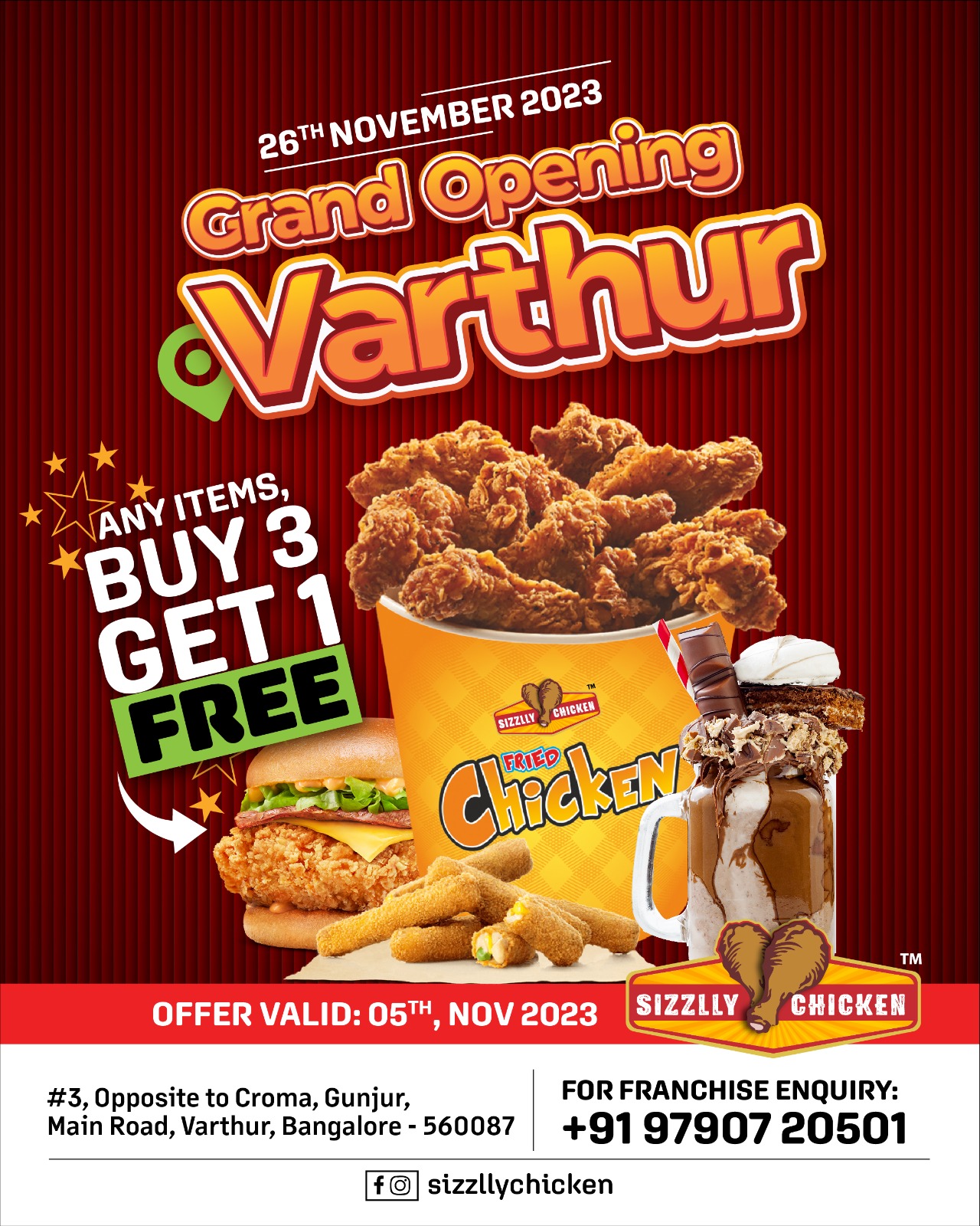 Grand Opening Varthur - Sizzlly Chicken